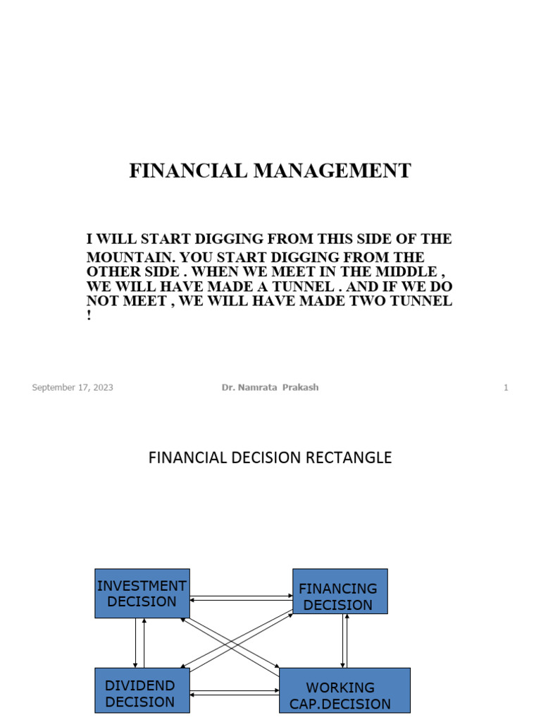 Financial Management | PDF | Present Value | Financial Markets