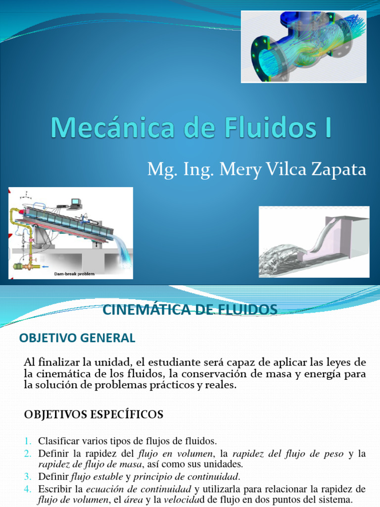 Cinematica de Fluidos | PDF | Mecánica de fluidos | Descarga (hidrología)