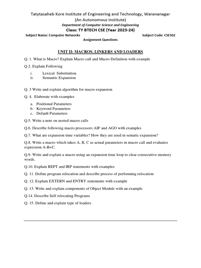 SSCD CH 02 Assignments | PDF