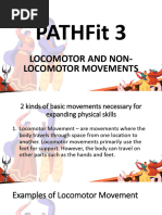 Locomotor and Non Locomotor Movements | PDF