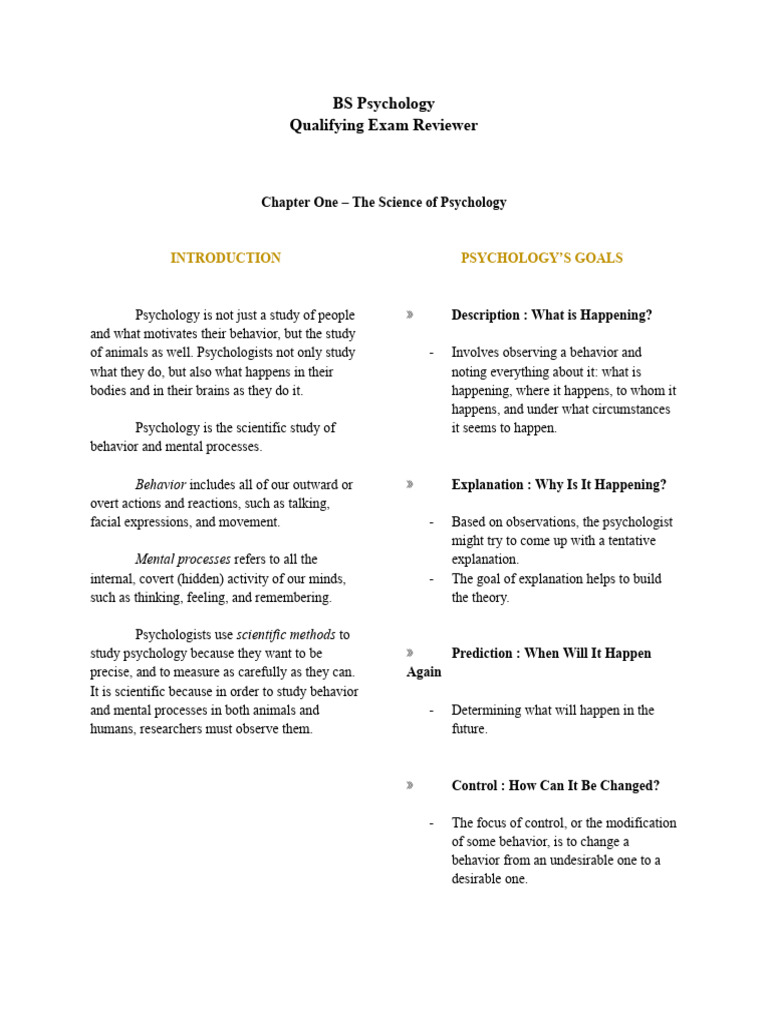 Bs Psych Qualifying Exam | PDF | Axon | Neuron