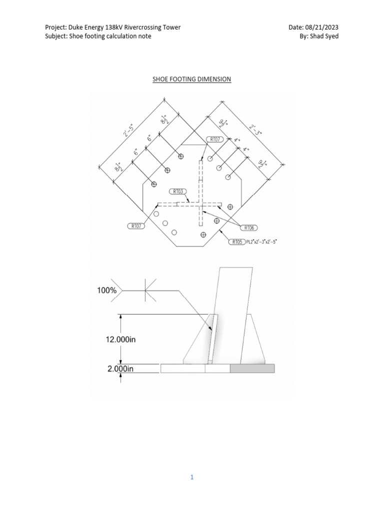 Shoe Footing Calculation 08-21-2023 | PDF | Mechanical Engineering ...