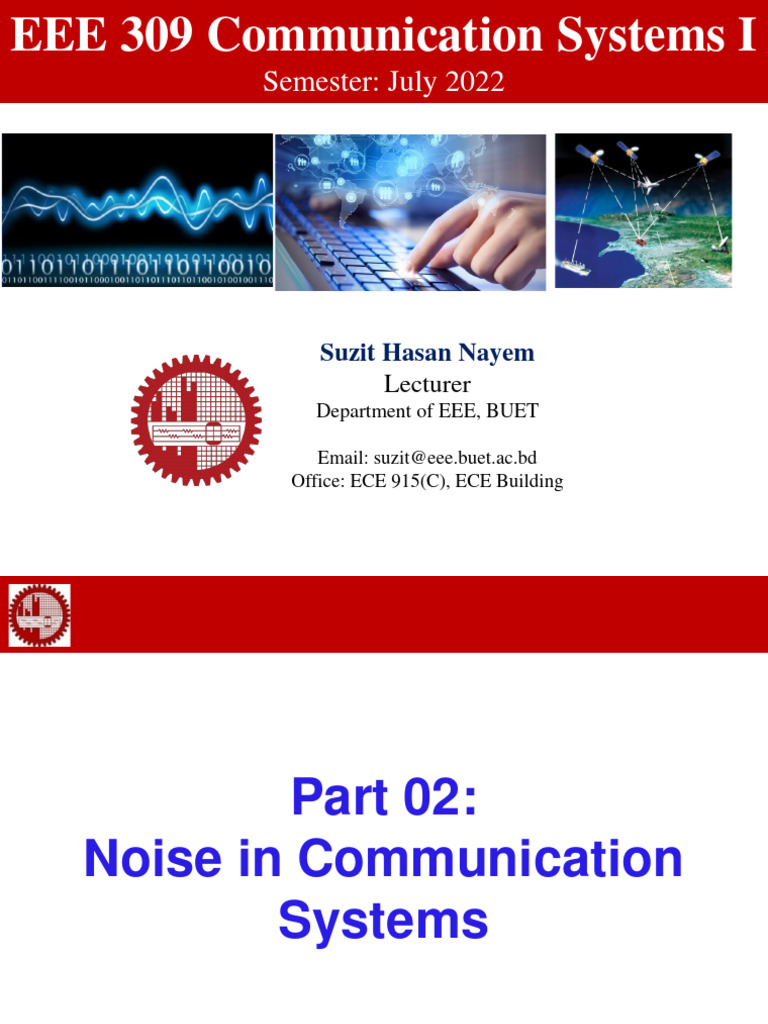 Noise in Communication Systems Overview | PDF | Signal To Noise Ratio ...