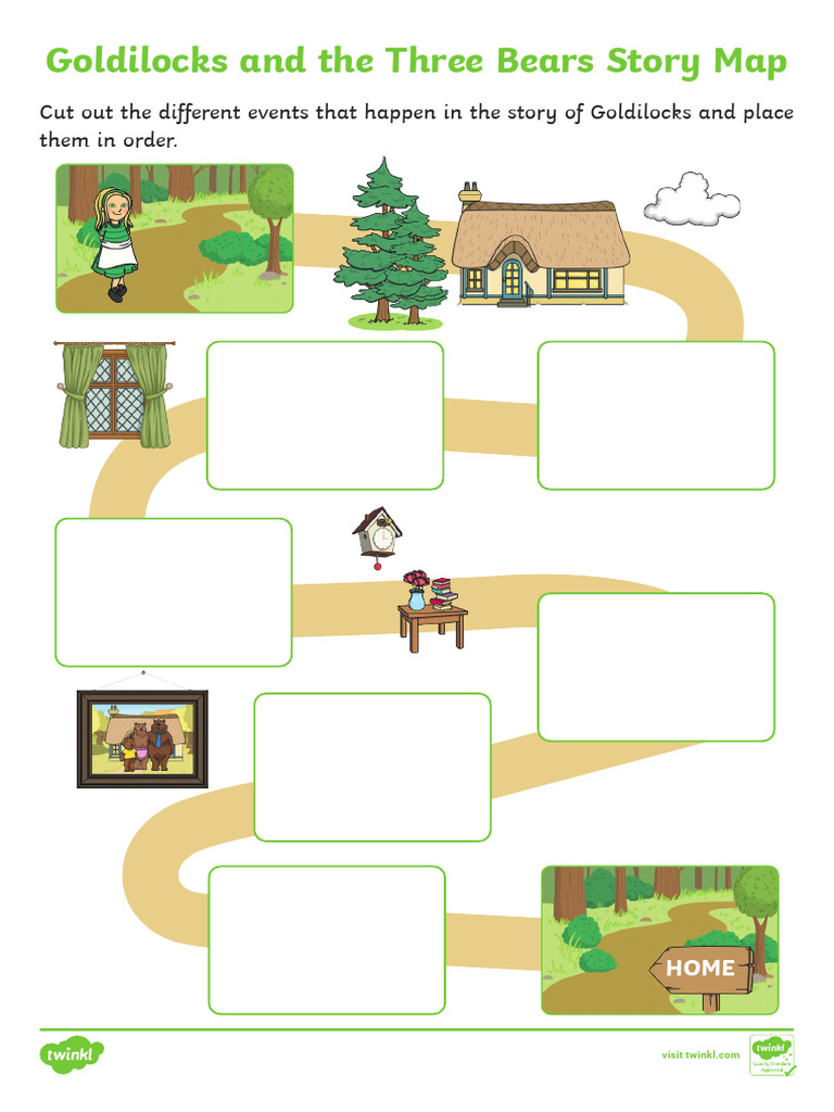 T e 2550498 Goldilocks and The Three Bears Cut and Stick Story Map ...