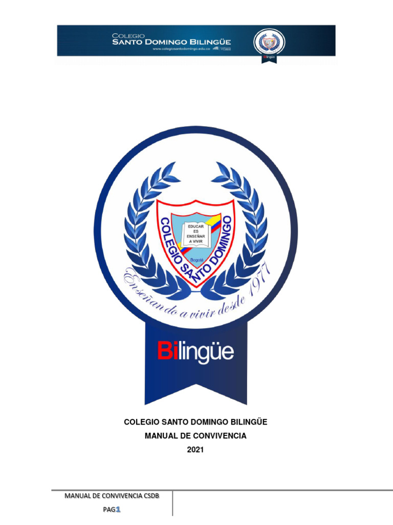 Manual De Convivencia Pdf Plan De Estudios Evaluación