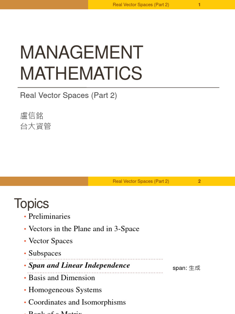 ch03 - Part2 - RealVector v2 (42) - DONE | Download Free PDF | Linear Subspace | Vector Space