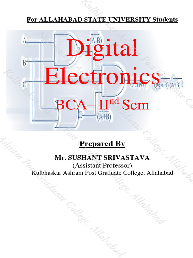 BCA II Sem Digital Electronics | PDF | Logic Gate | Boolean Algebra BCA II Sem Digital Electronics | PDF | Logic Gate | Boolean Algebra