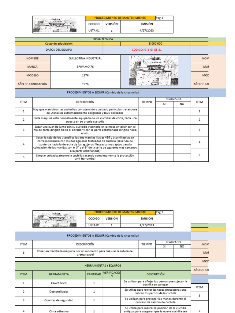 Procedimiento de Mantenimiento | PDF | Laboratorios | Software
