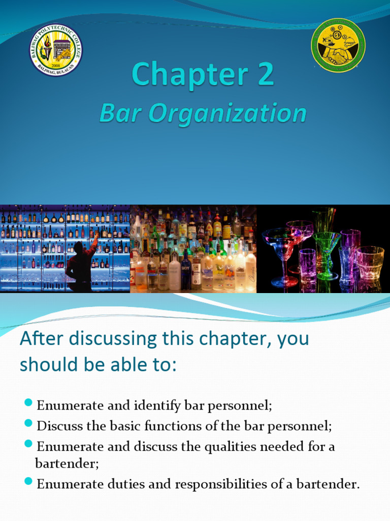 Chapter 2 Bar Organization | PDF | Bartender