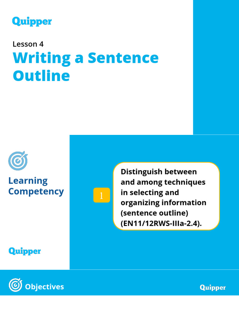 Writing a Sentence Outline Guide | PDF | Essays | Textbook