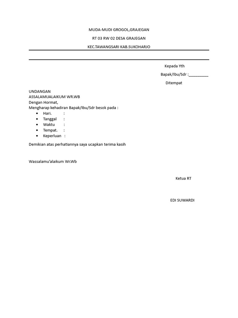 Undangan Muda Mudi | PDF