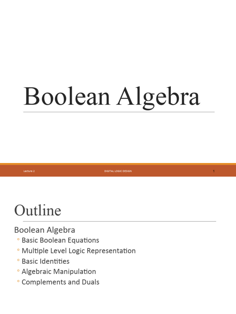 Boolean Algebra | PDF | Boolean Algebra | Teaching Mathematics