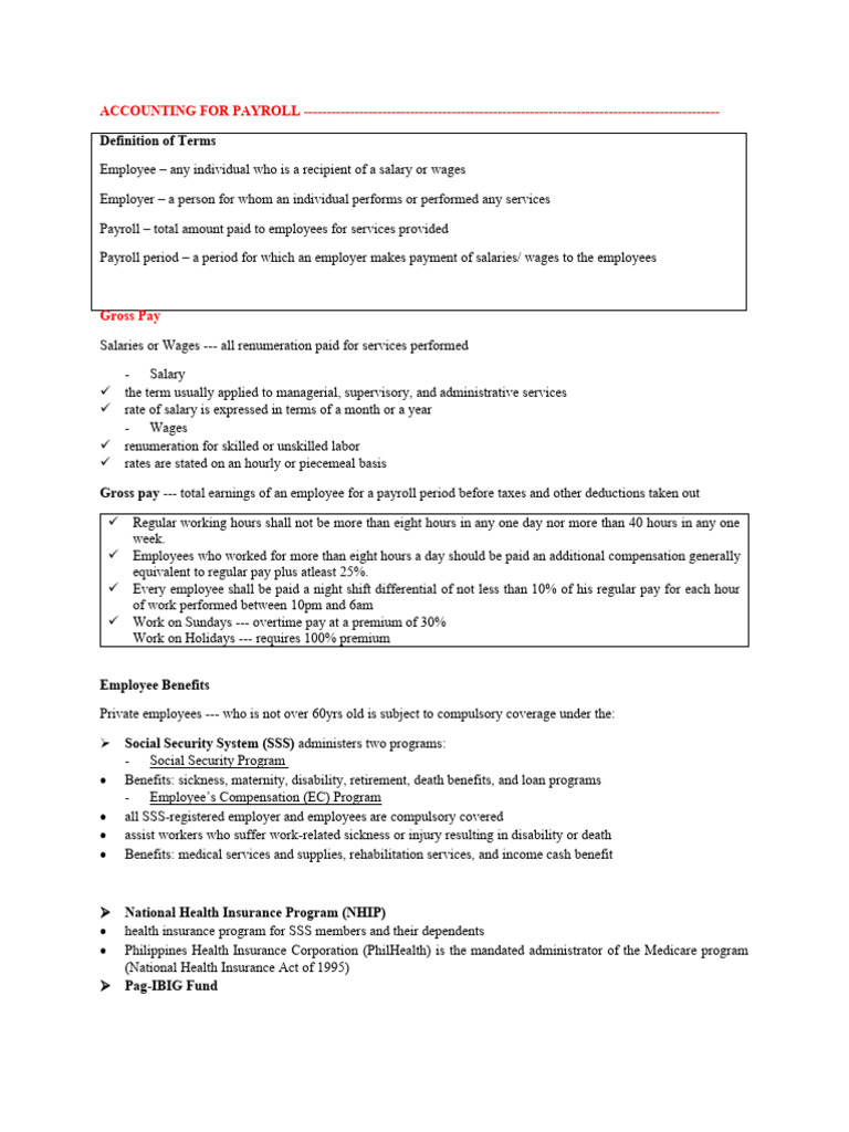 Payroll Accounting and Employee Benefits Guide | PDF | Business ...