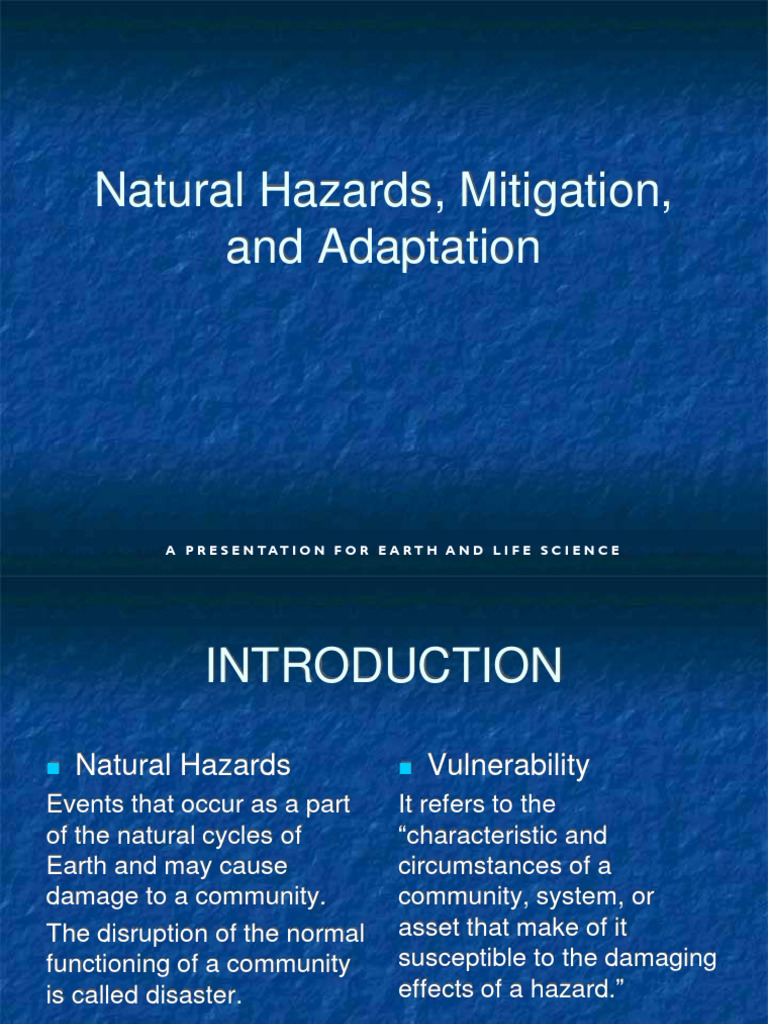 ELSC Week4&5 Natural Hazards Mitigation Adaptation | PDF | Volcano ...
