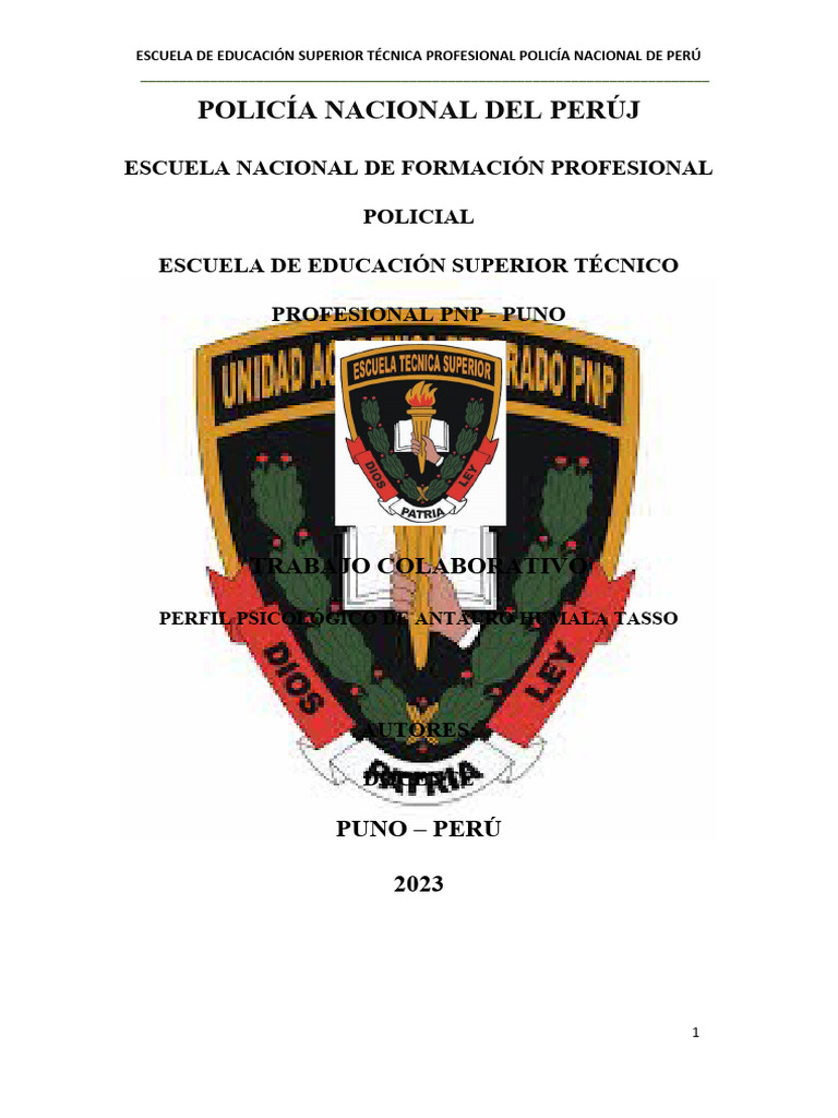 Perfil Psicológico de Antauro Humala Tasso Apa 4202 | PDF | Gobierno | Perú