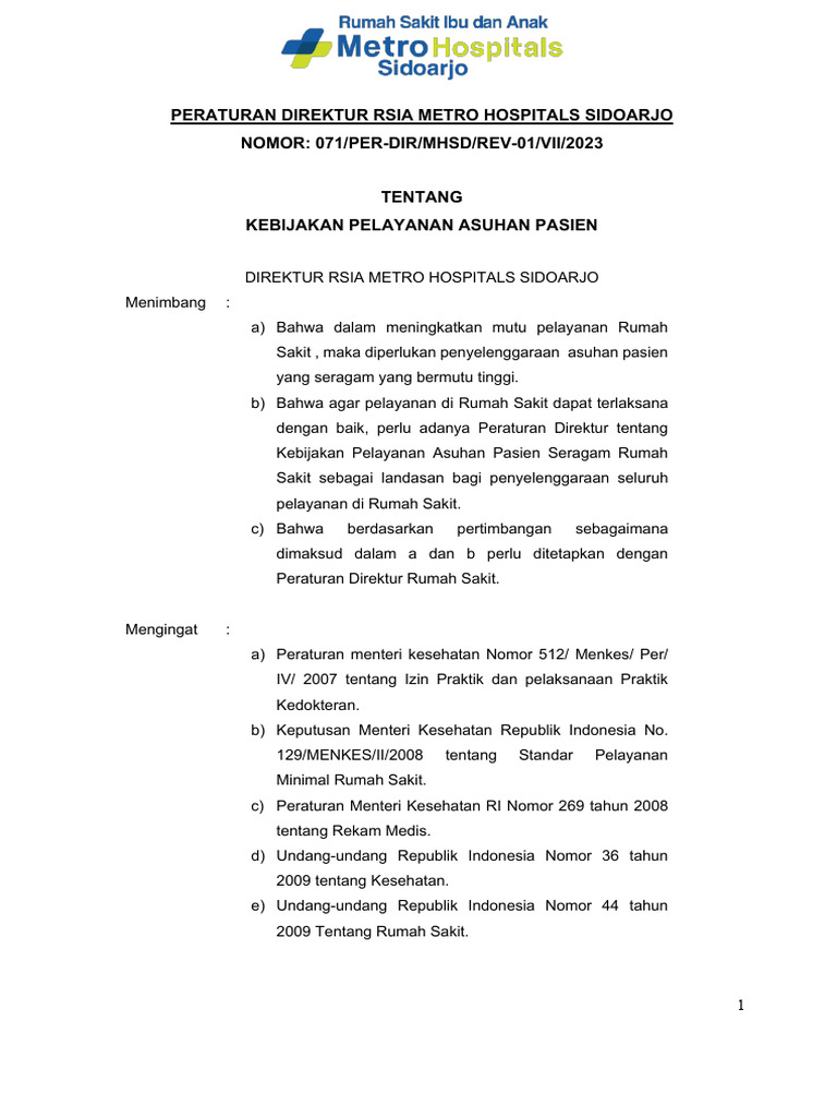 Ep 1 A SK Kebijakan Pap | PDF