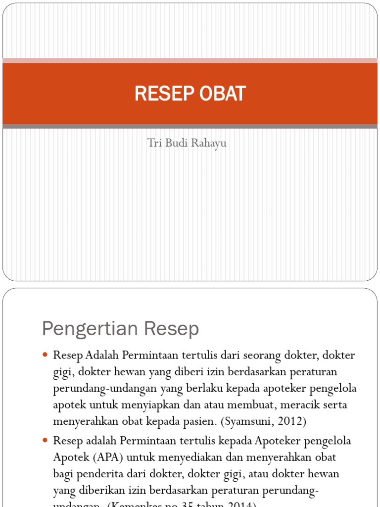 Resep Obat | PDF | Pengembangan Diri | Kesehatan Holistik