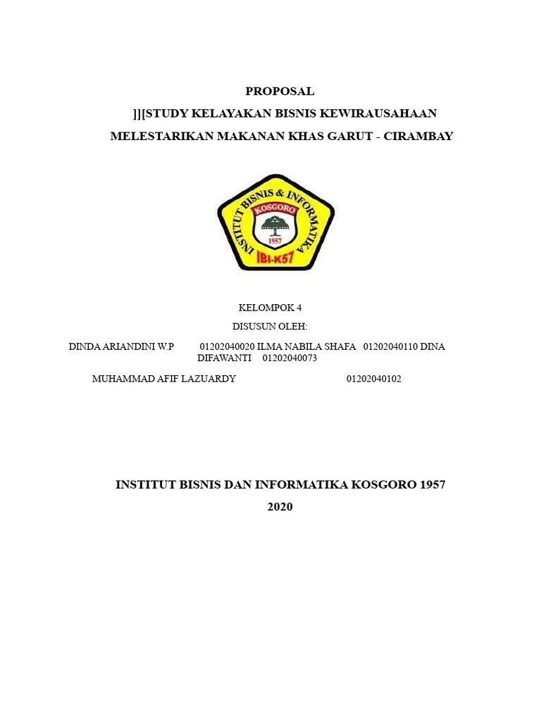 Proposal SKB Kel. 4 - Cirambay - Manajemen R2 | PDF