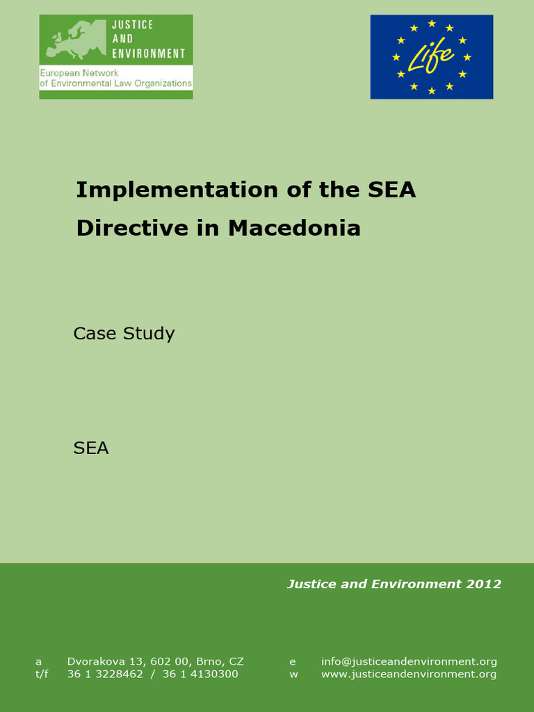 SEA Case Study Macedonia | PDF | Environmental Impact Assessment | Water