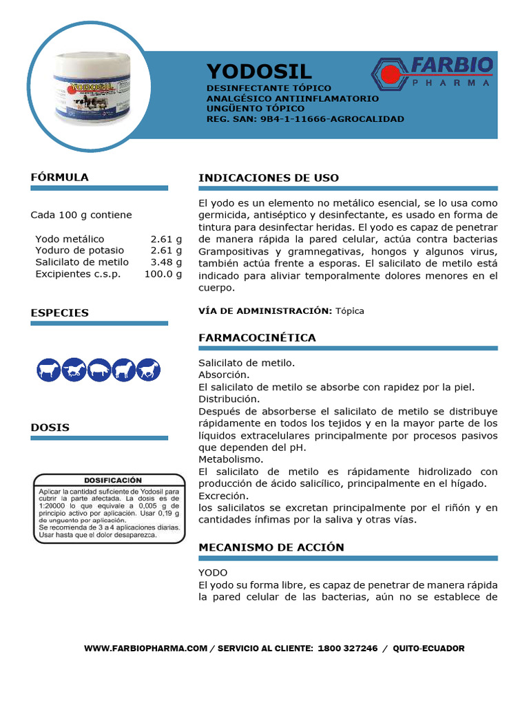 Yodosil: Desinfectante Tópico y Analgésico | PDF