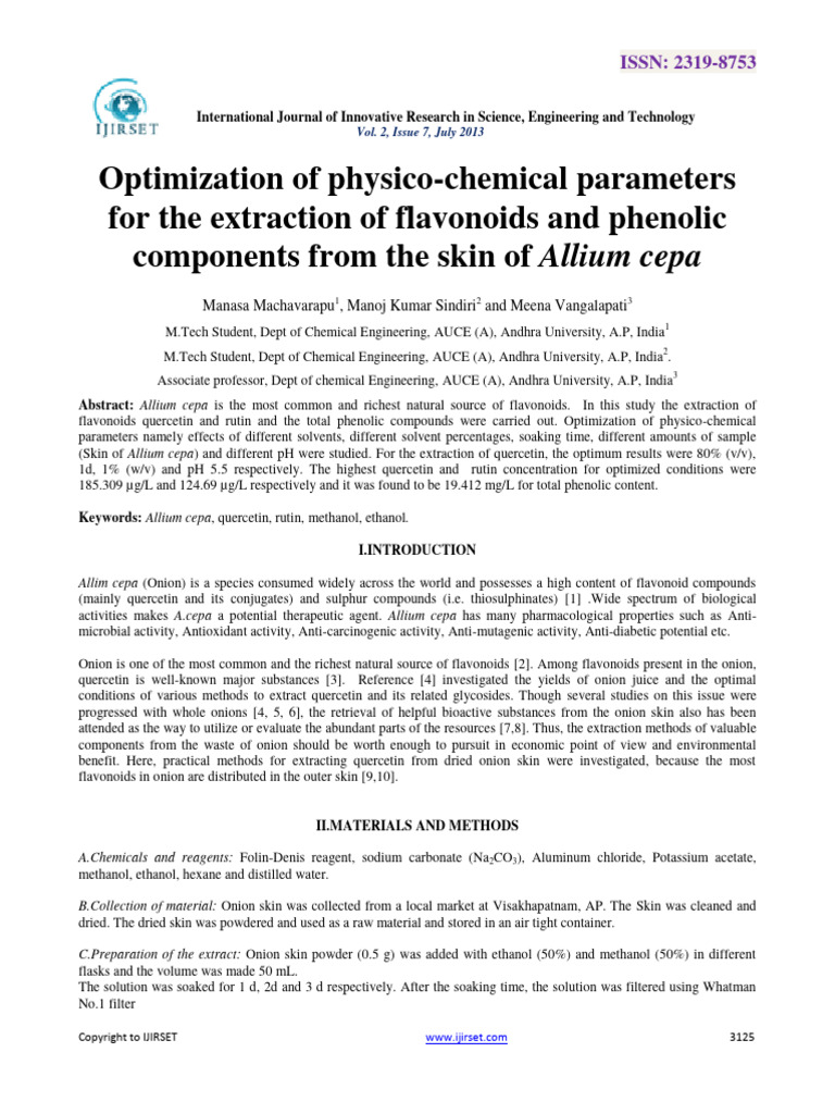 7a Optimization Pdf Flavonoid Polyphenol