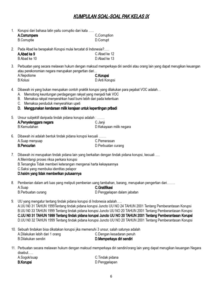 Kumpulan Soal Pak9 | PDF