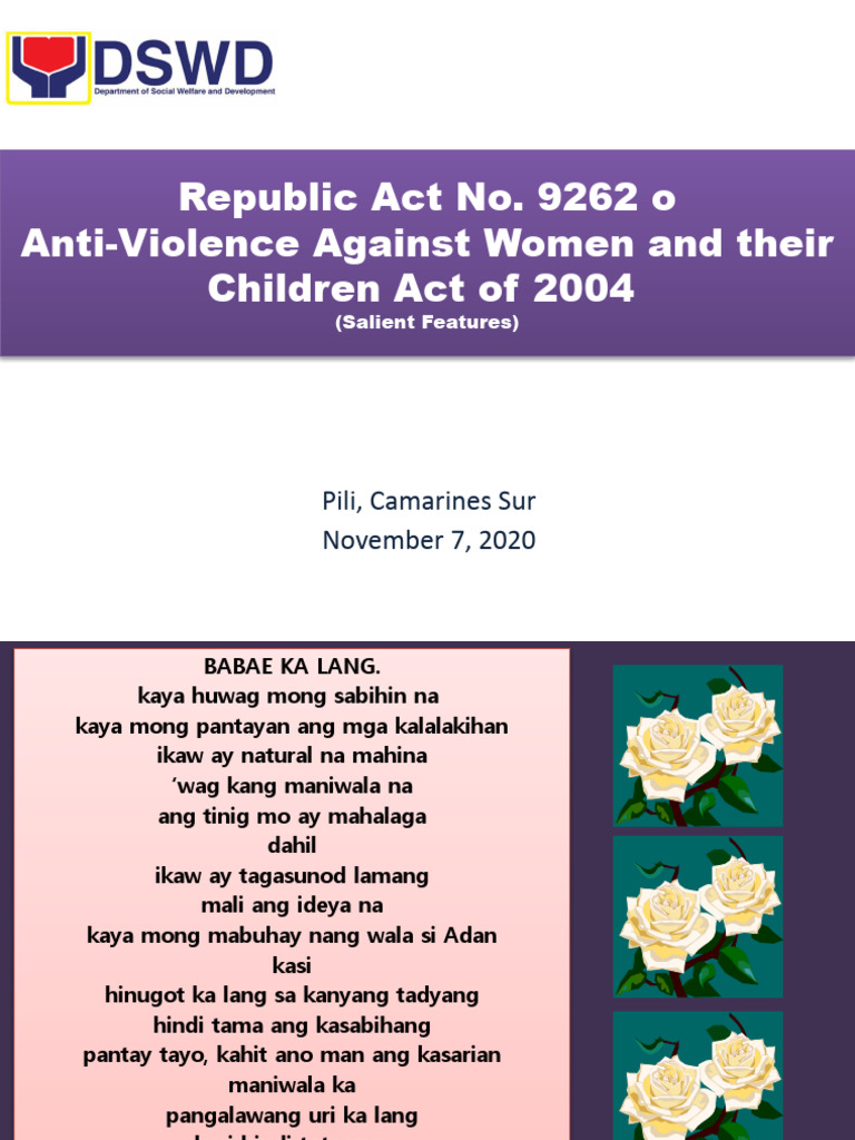 R.A. 9262 Anti-VAWC | PDF