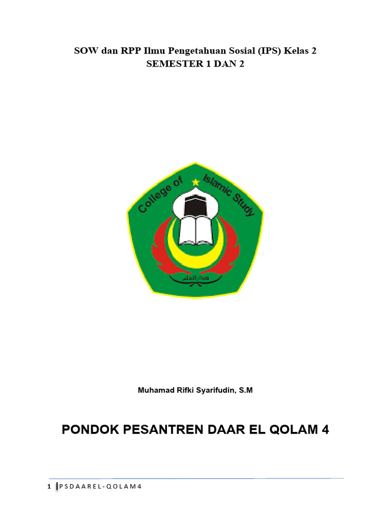 RPP Ips Kelas 2 | PDF