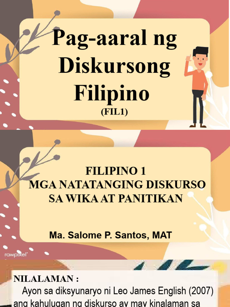 Diskurso Unang Bahagi | PDF