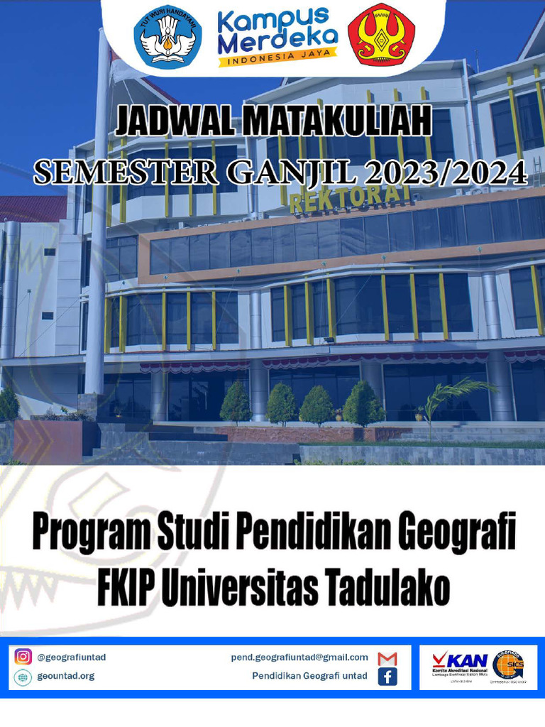 Pend. Geografi Jadwal Semester Ganjil 2023-2024 Revisi | PDF