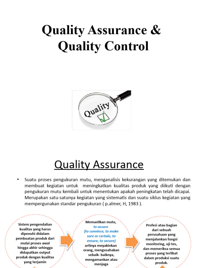 Pengantar Quality Assurance dan Control | PDF | Bisnis