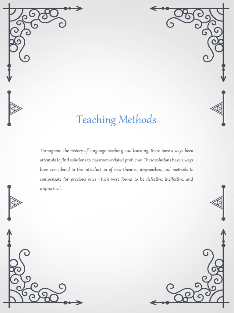 Teaching Methods | PDF | Language Education | Second Language Teaching Methods | PDF | Language Education | Second Language