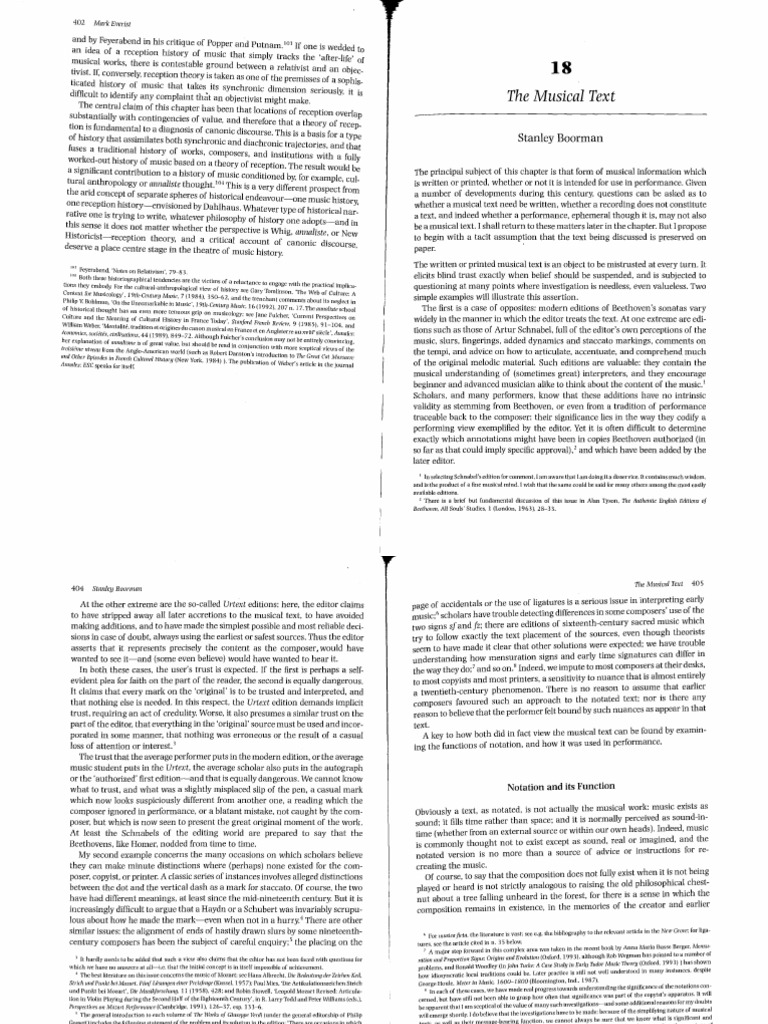 BOORMAN, Stanley (1999) - The Musical Text. Pp. 403-423 | PDF