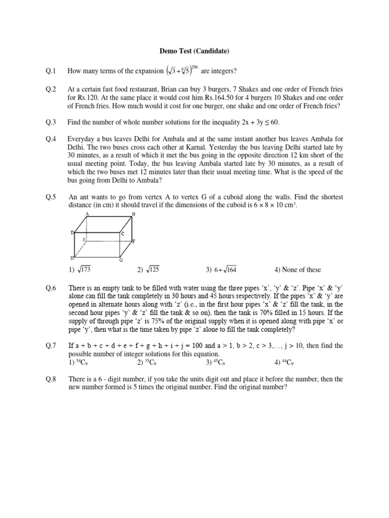 PG-UG Demo Lecture - Quant - Candidate | PDF | Teaching Methods & Materials