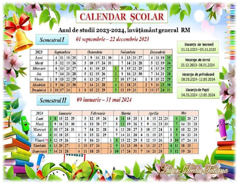 Calendar Scolar 2023-2024 | PDF
