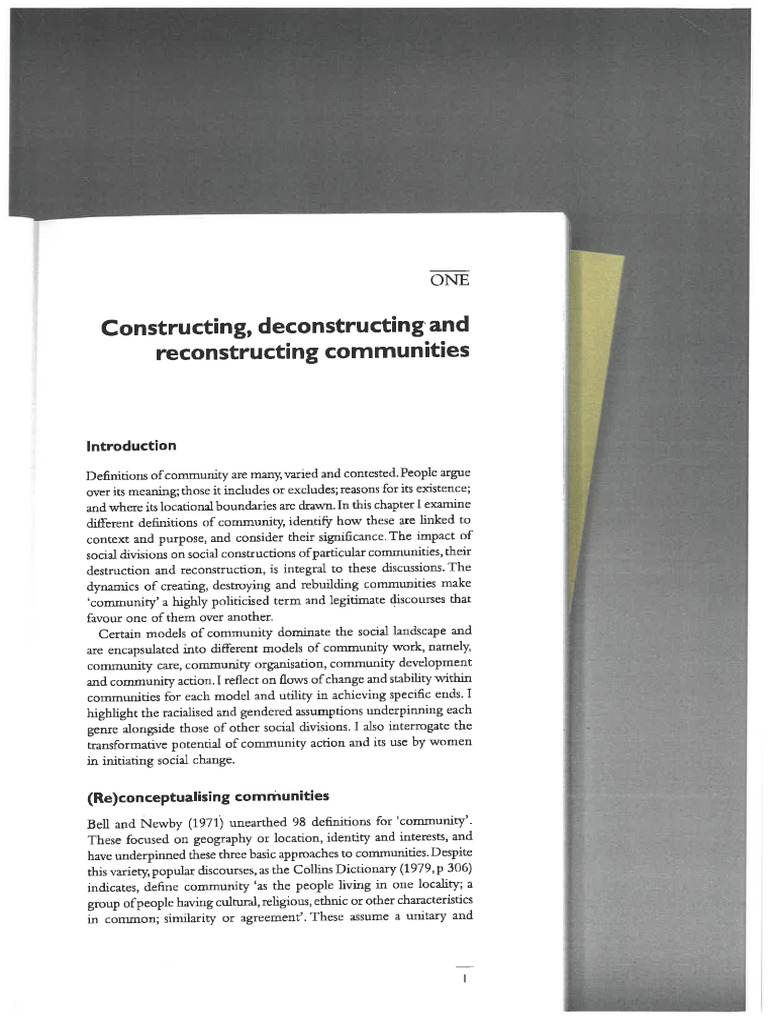 Dominelli Constructing, Deconstructing and Reconstructing Communities-2 | PDF