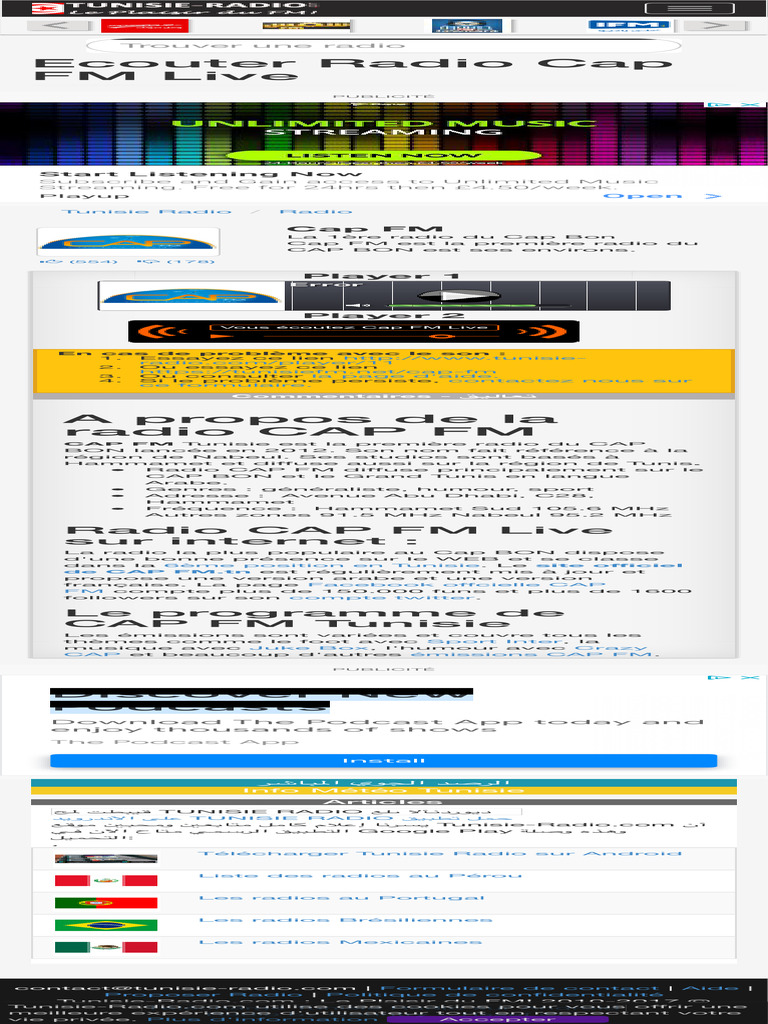 Cap FM Live Ecouter La Radio Sur Internet Gratuitement | PDF Cap FM Live Ecouter La Radio Sur Internet Gratuitement | PDF