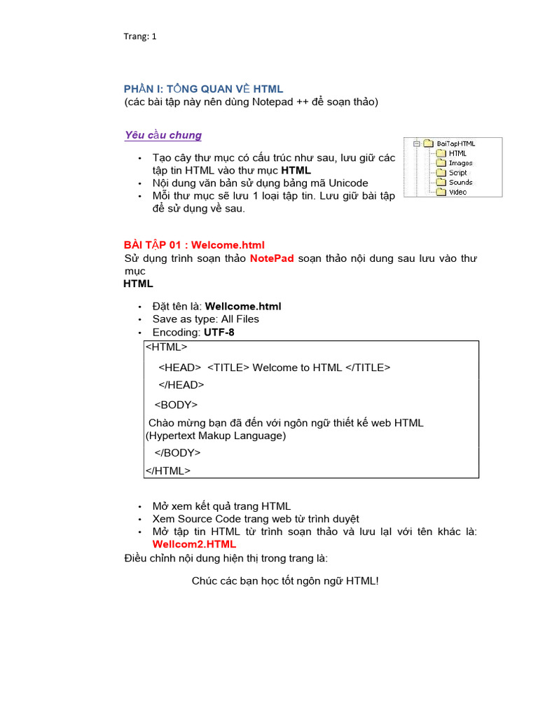 Bai Tap HTML 1 | PDF