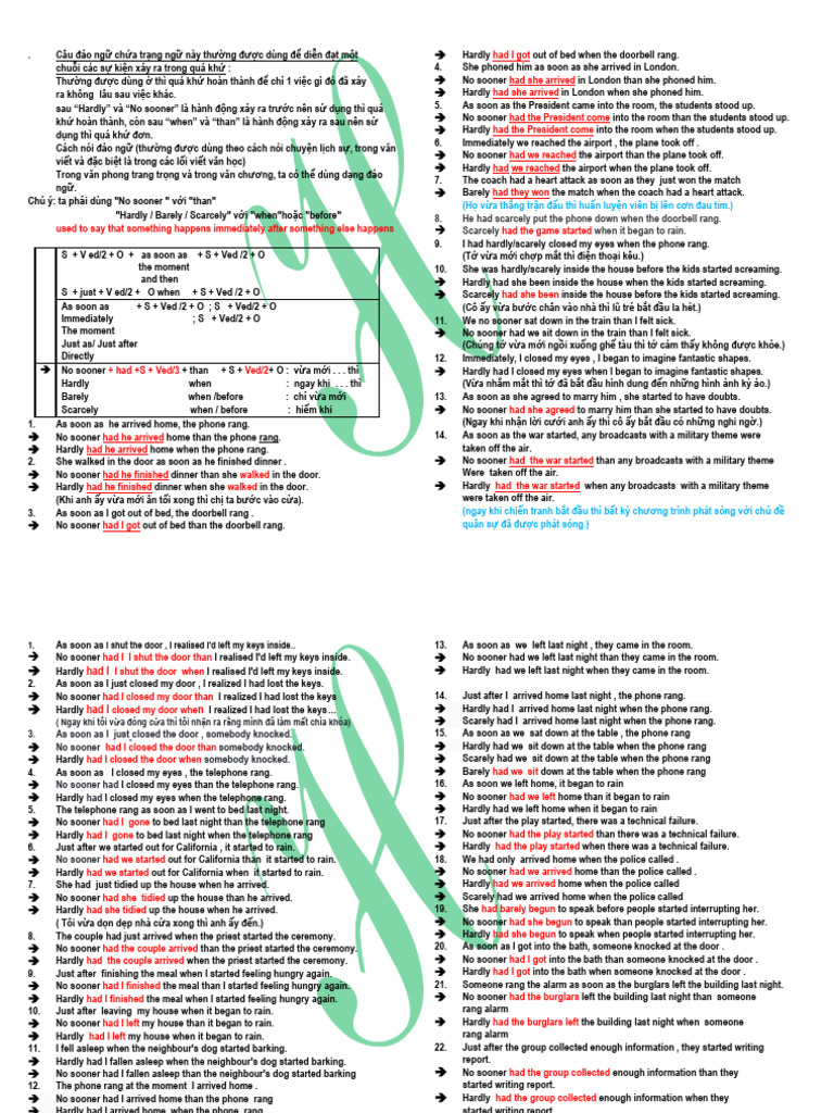 No Sooner... Hardly .... When | PDF