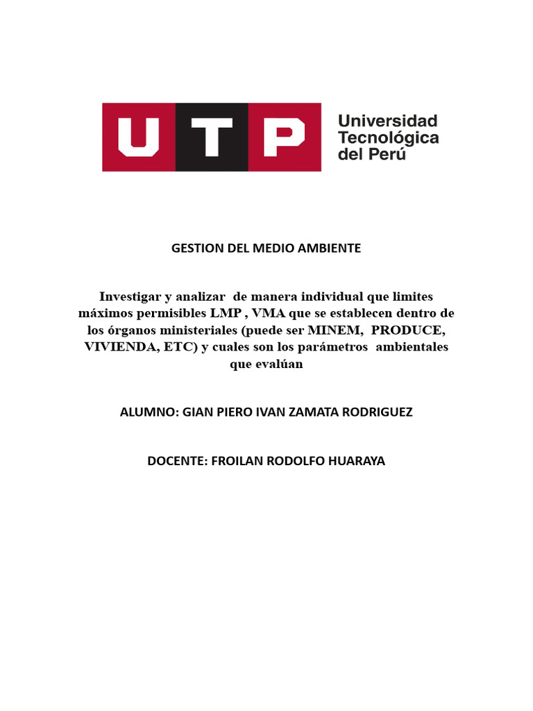 Gestion Del Medio Ambiente Semana 2 Pdf