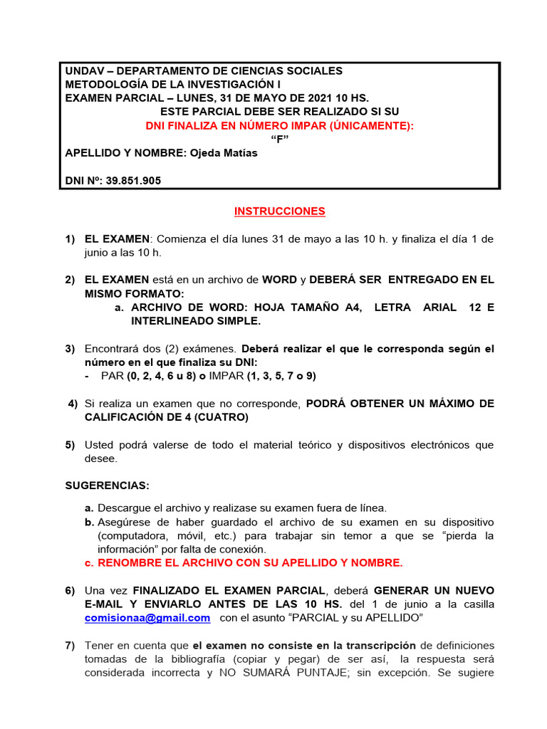 Matias Ojeda - Parcial | PDF | Investigación cuantitativa | Estadísticas