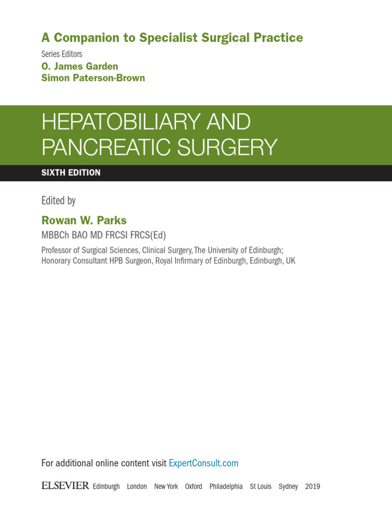 A Companion To Specialist Surgical Practice HEPATOBILIARY and ...