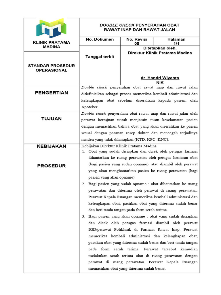 Spo Double Check | PDF | Pengembangan Diri | Kesehatan Holistik
