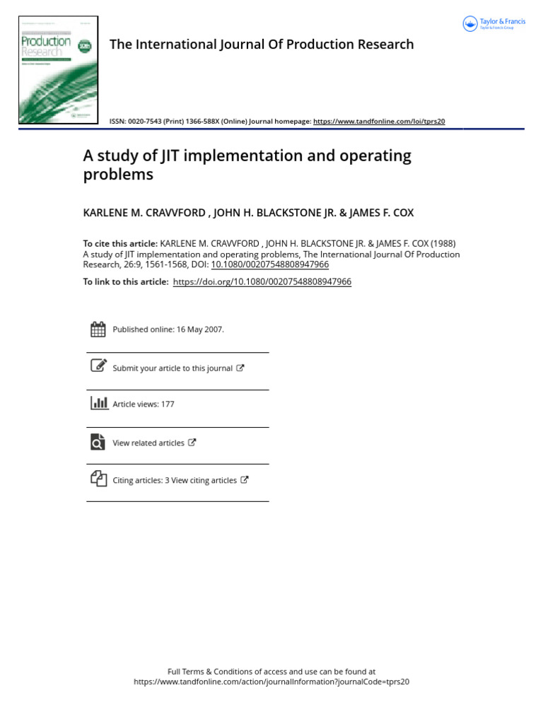 JIT Implementation: Benefits and Challenges | PDF | Lean Manufacturing ...