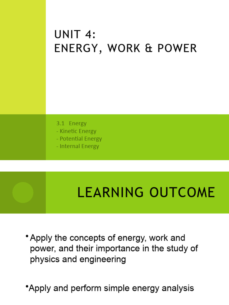 UNIT 4 - 1 - Physics | PDF | Potential Energy | Kinetic Energy