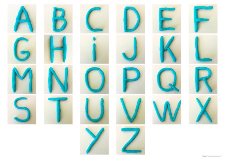 Alphabet en Pâte À Modeler - Affichage Lettres Seules | PDF