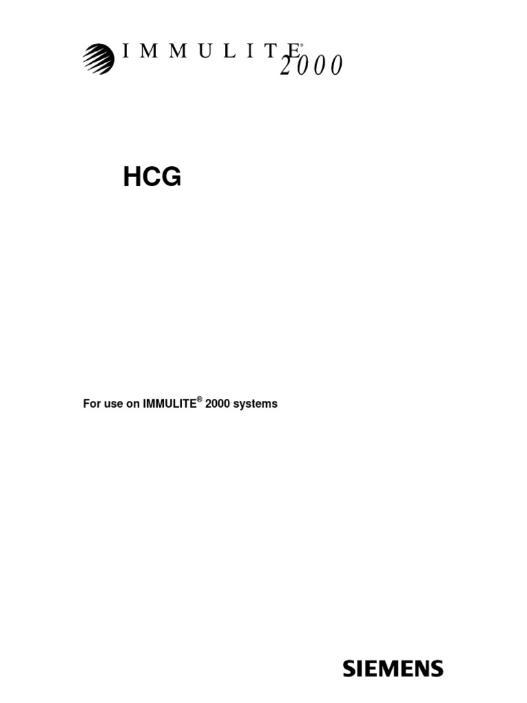 HCG - IMMULITE 2000 Systems - Rev 33 DXDCM 09008b83807a46e1 ...