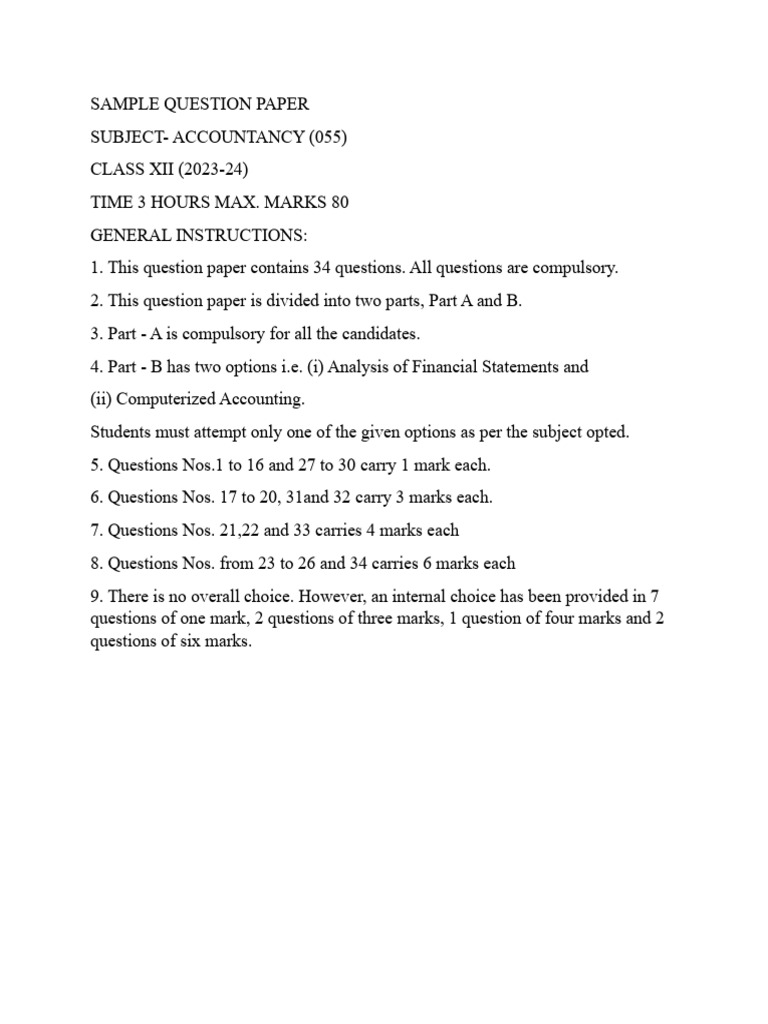 Term-1 Sample Paper | PDF