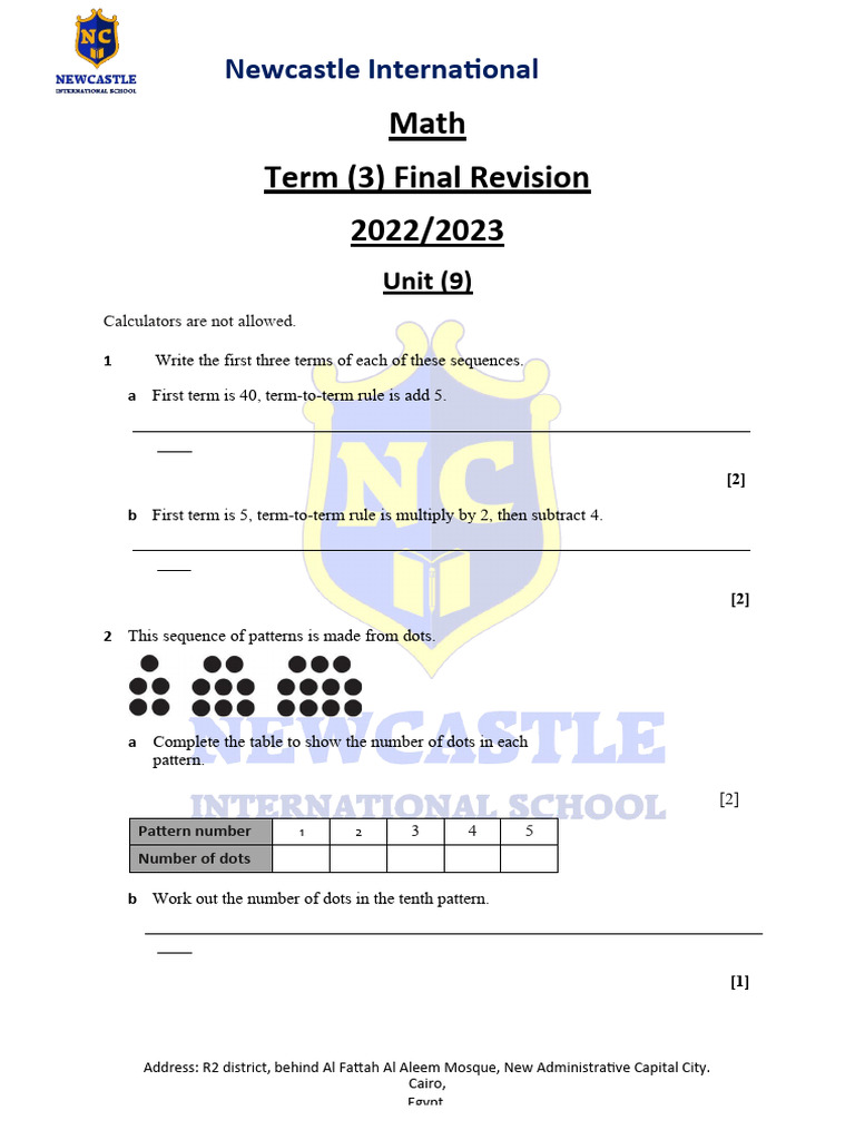 Grade 7 Maths Term 3 Revision Guide | PDF | Mathematics | Applied ...