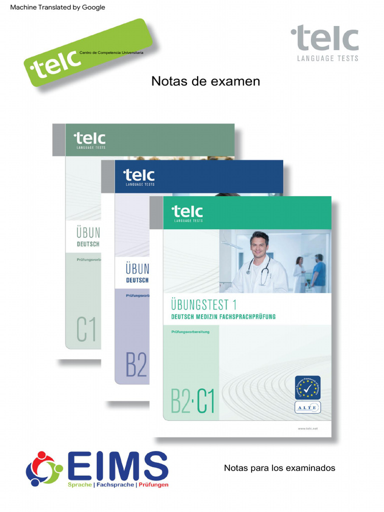 Guía para Exámenes telc en EIMS | PDF | Evaluación | Correo
